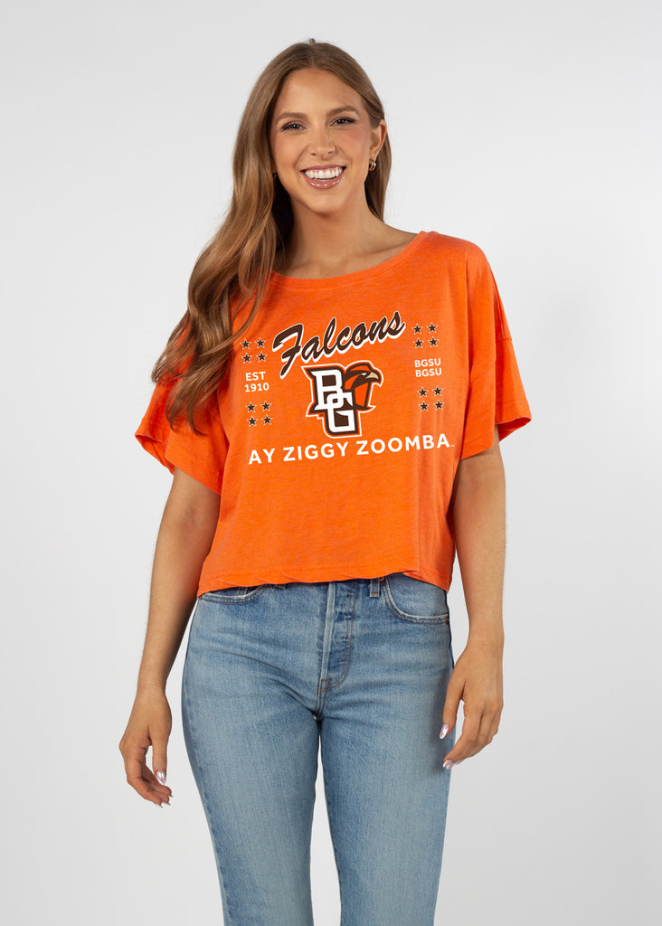 Chicka-D Ladies Sunshine Cropped Tee – Elite Collegiate Apparel