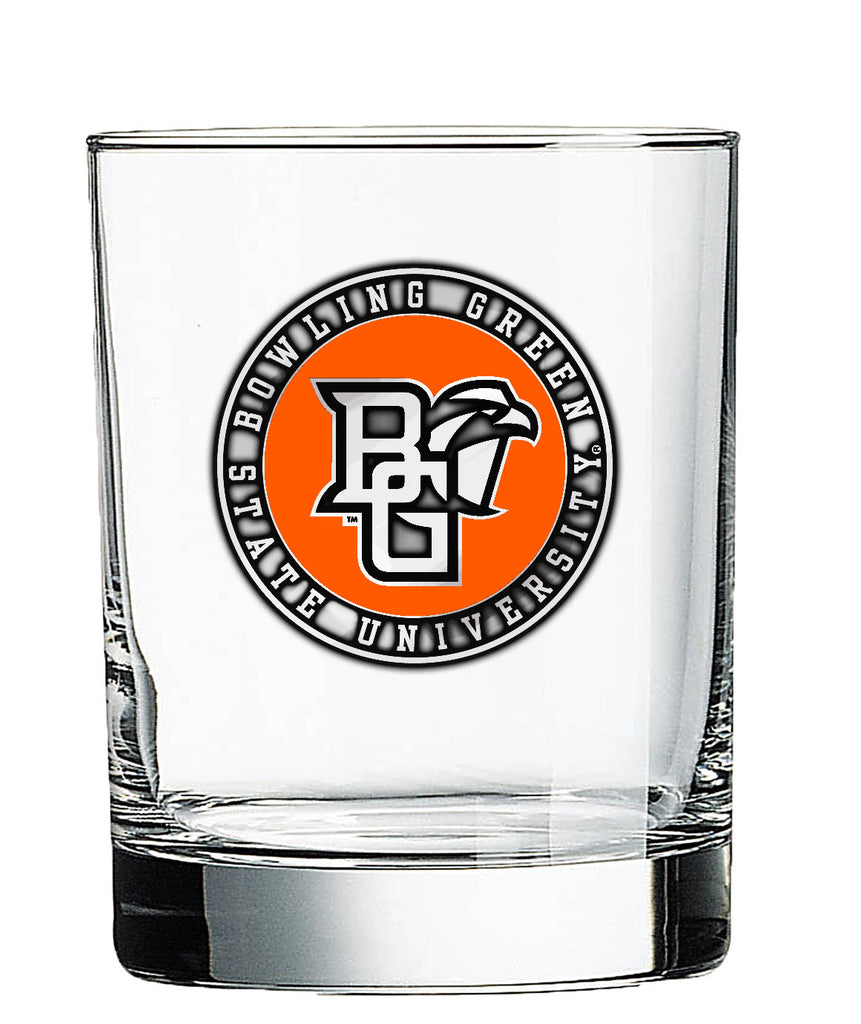 RFSJ 14oz BGSU DOF Rocks Glass with Pewter Emblem – Elite Collegiate ...